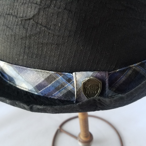 Pamoa | Accessories | Pamoa Black Fedora Hat Plaid Ribbon Cotton | Poshmark